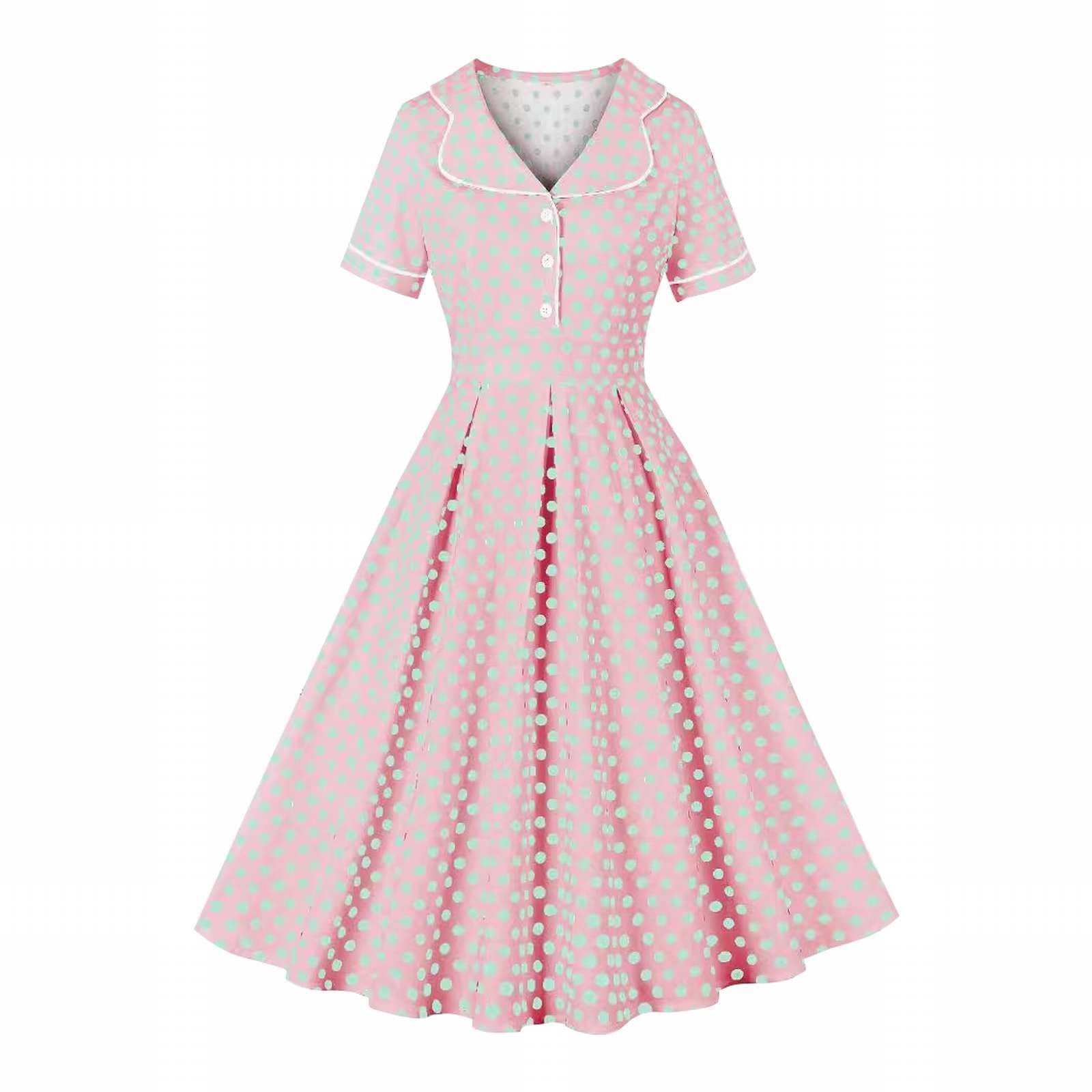 XVJRHAK Women's Street Polka Dot Suit Collar Stretch Slim Short Sleeve ...
