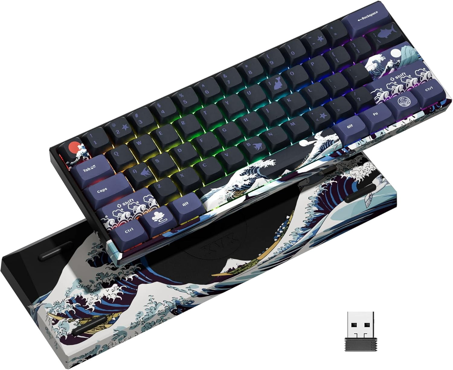 XVX 60% Gaming Keyboard, 3-Modes Mechanical Keyboard, Mini 60 Percent ...