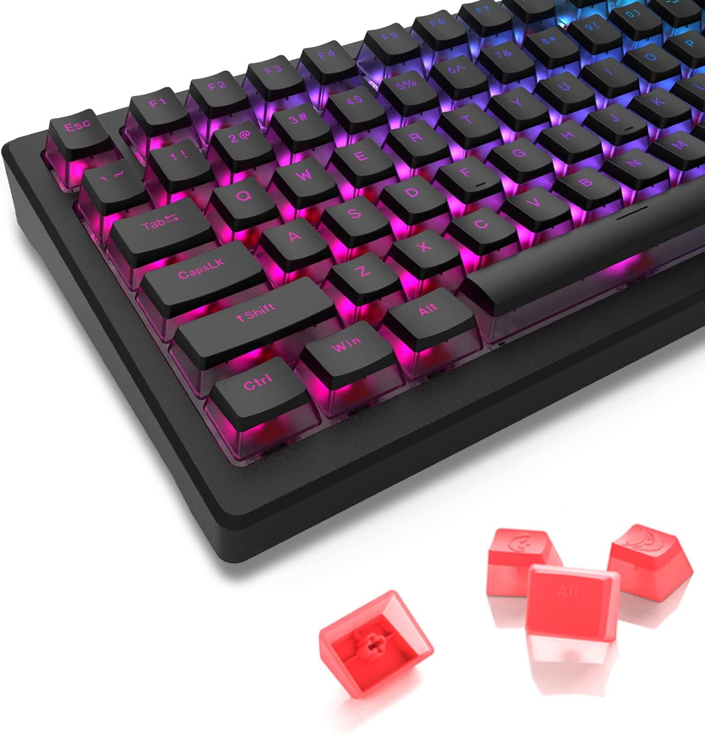XVX Pudding Keycaps - PBT Keycaps 165 Keys Set Custom Keycap Set, Shine ...