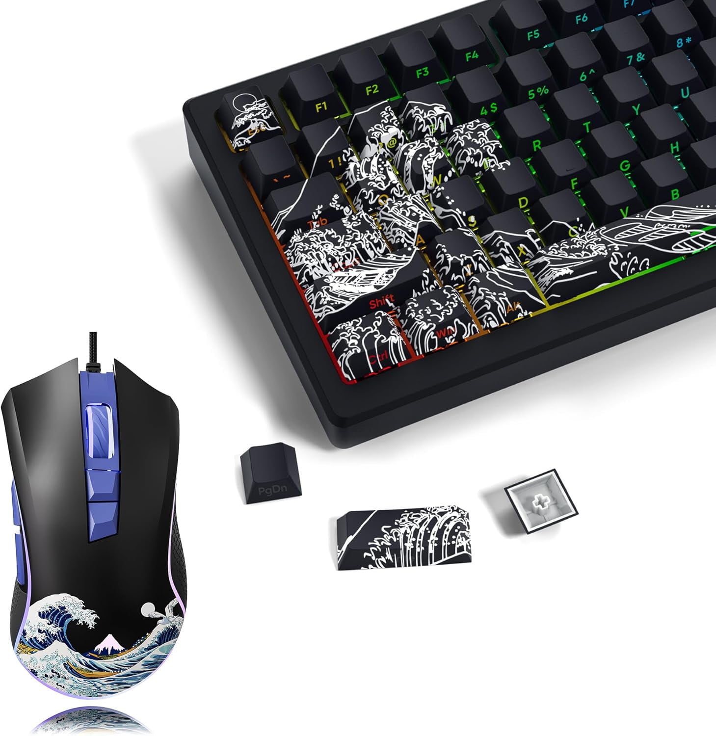 Xvx Shine Through Keycaps - Pbt Dye Sub Keycap Set, Side Print Keycaps ...