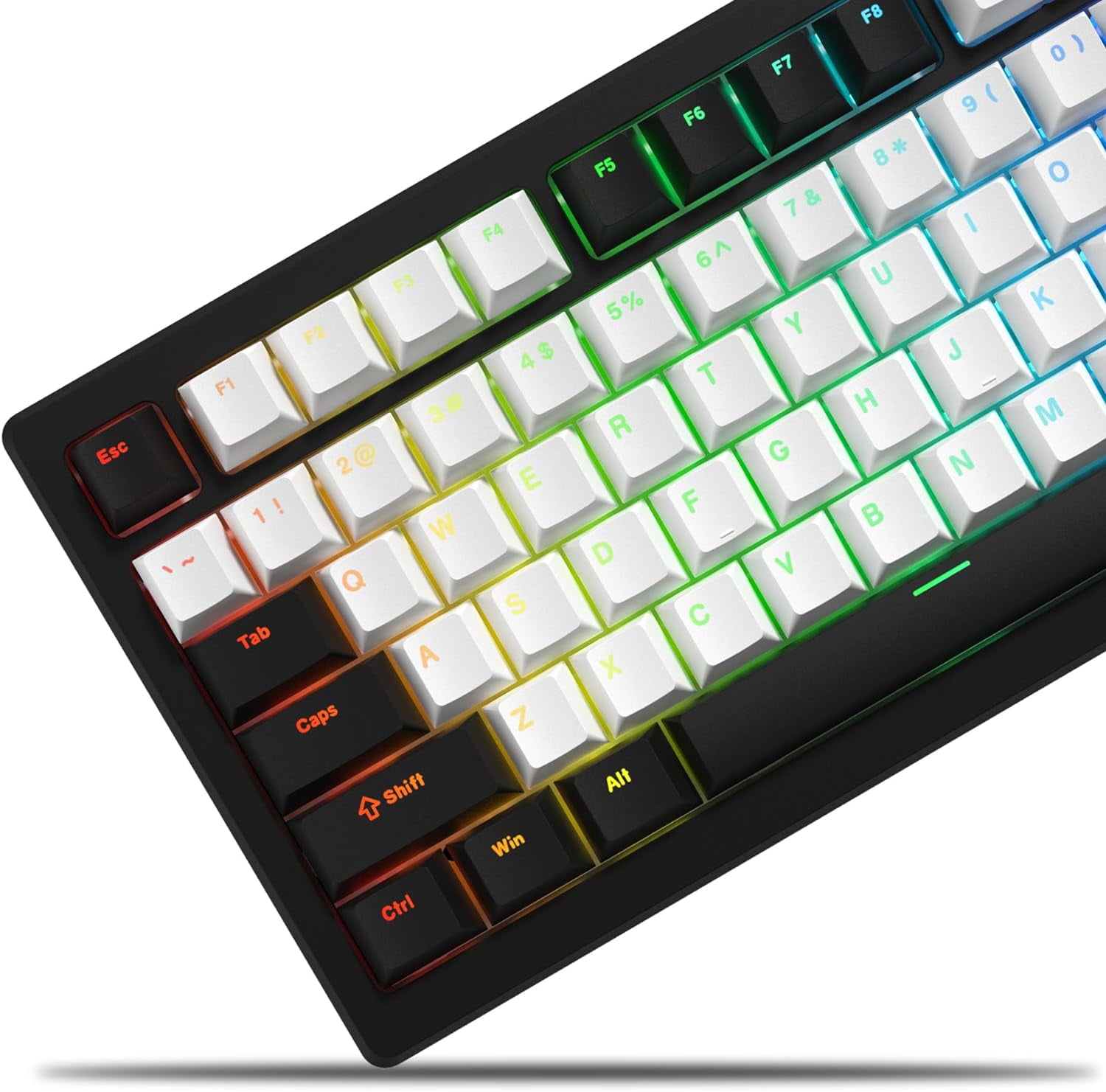 XVX White Black Keycaps, Doubleshot PBT Keycap 124 Keys Set, Custom ...