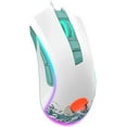 XVX Wired Gaming Mouse with Side Buttons, USB, LED Light, Coral Sea ...