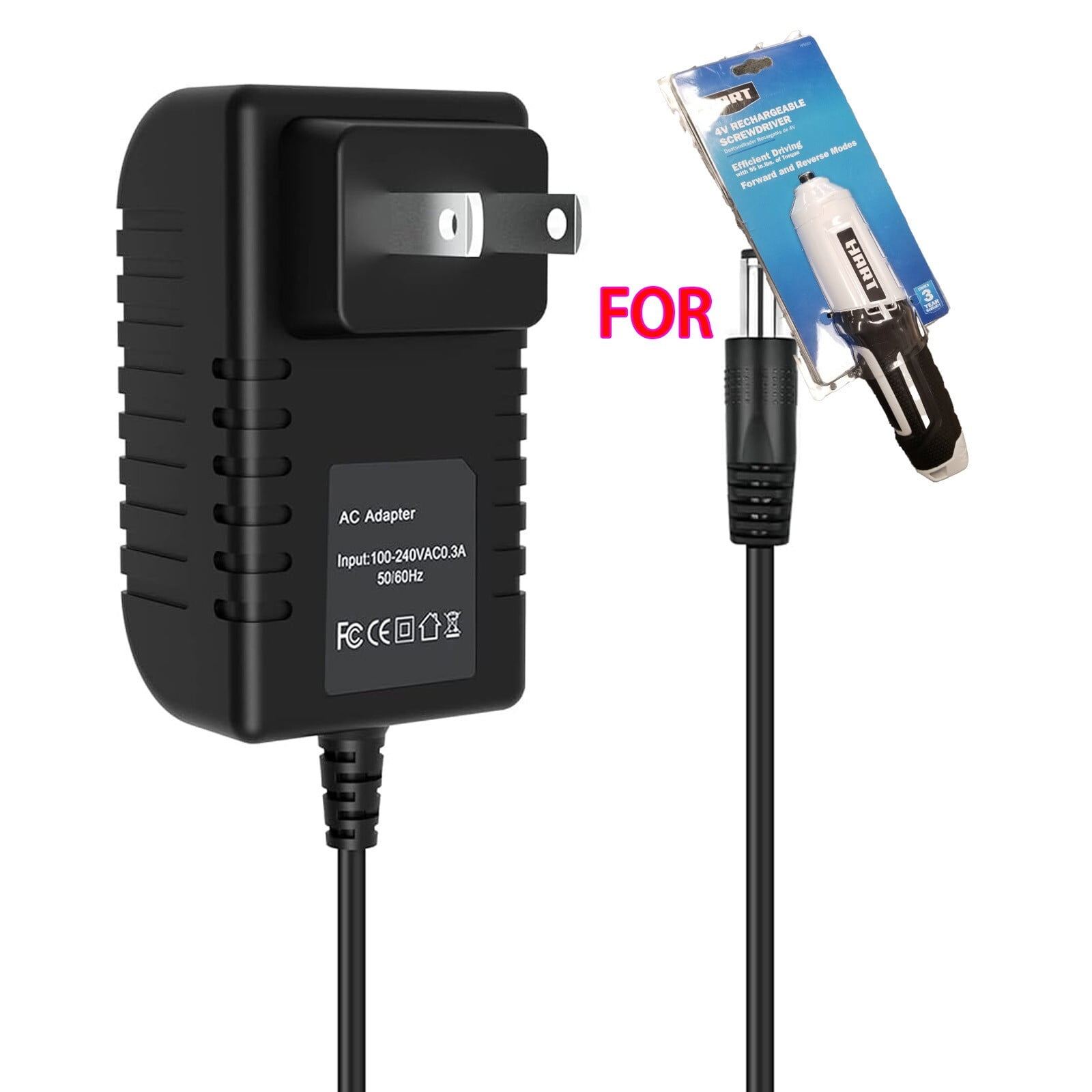 XWNV 6V AC/DC Adapter Compatible with HART HFSD01 4V 4-Volt 4VDC ...