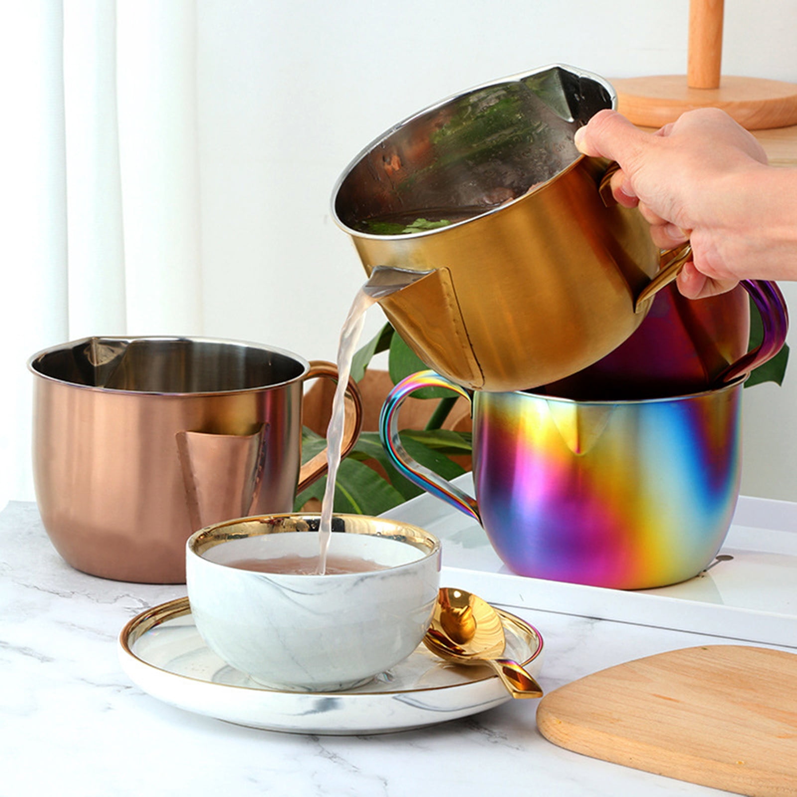 XWQ 1000ml Oil Grease Separator Non-slip Large Capacity Stainless Steel ...