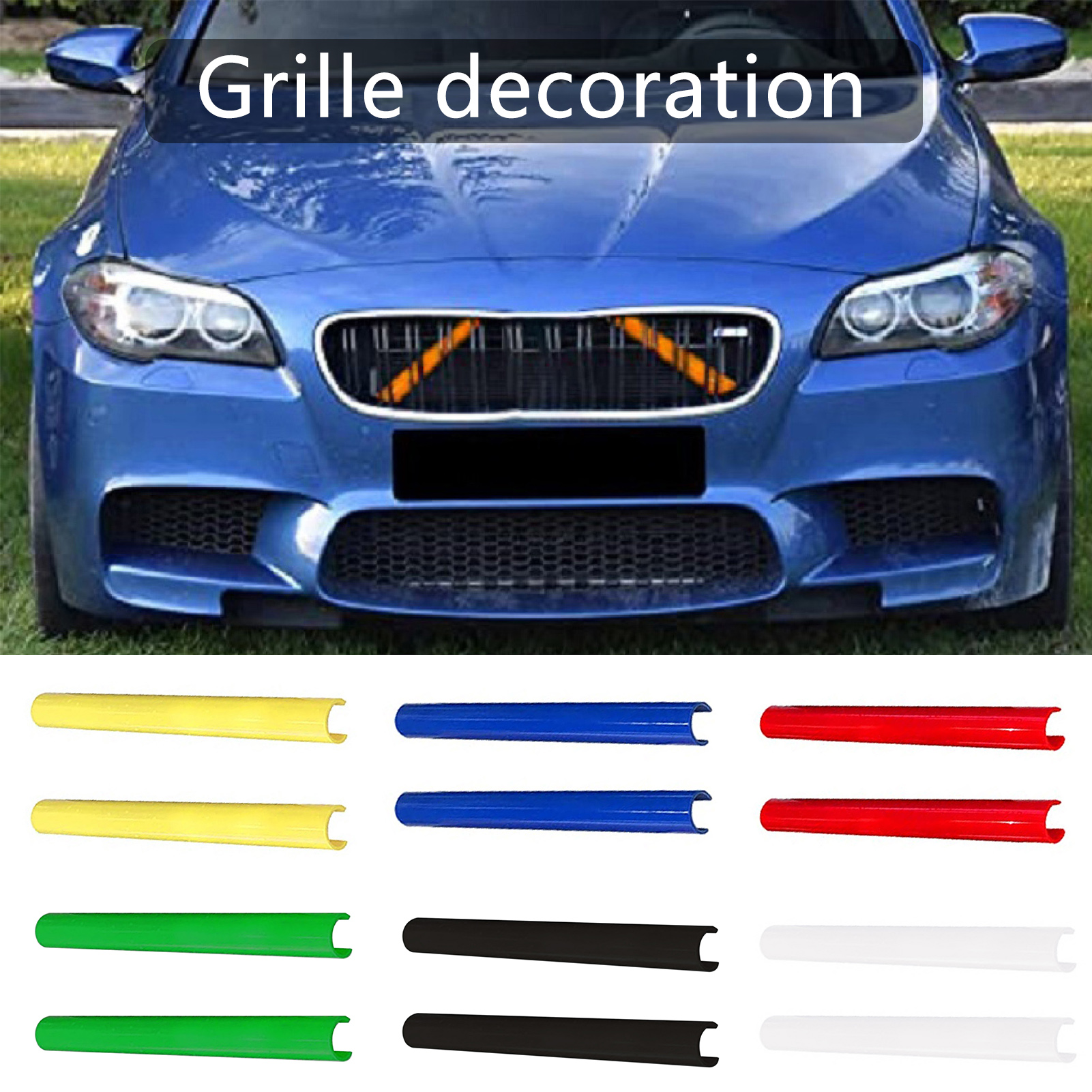 XWQ 2Pcs/Set Center Grille Strip Durable Car Modification Decorative ...