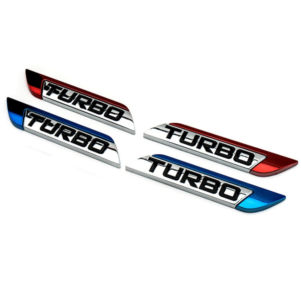 XWQ 3D Metal TURBO Turbocharged Car Sticker Logo Emblem Badge Car ...