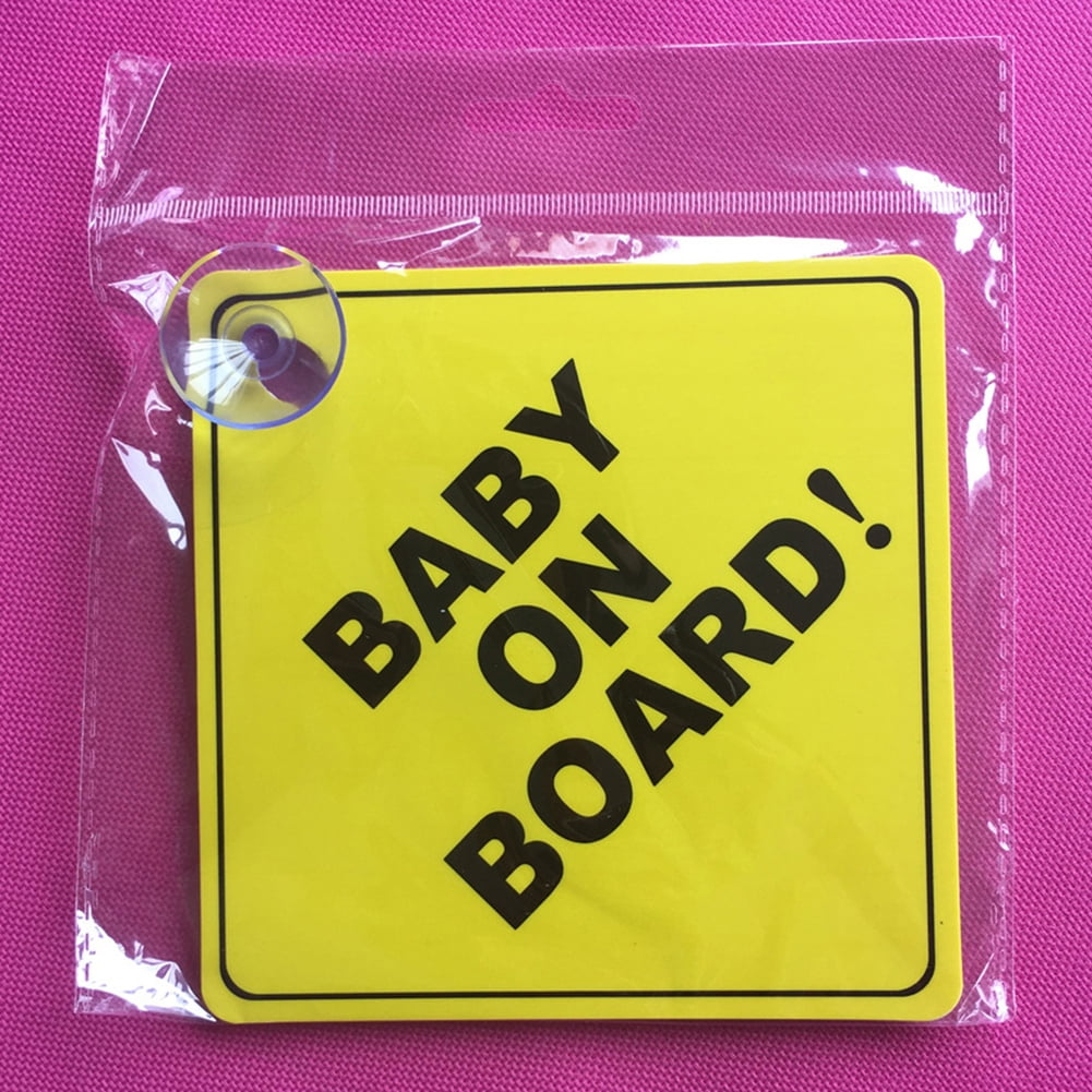 XWQ Car Vehicle Window Sucker Sticker Baby On Board Warning Safety Sign ...