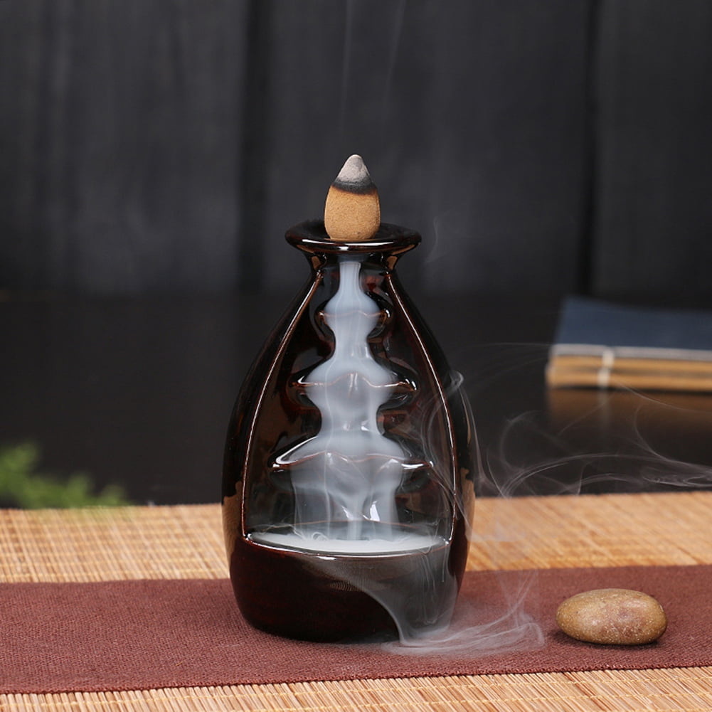XWQ Ceramic Waterfall Backflow Incense Burners Holder Censer Diffuser ...