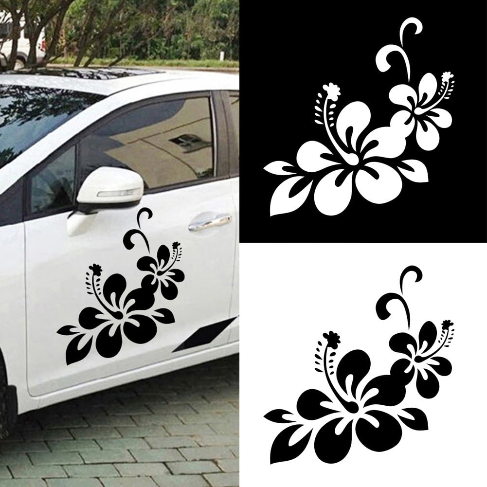XWQ Flower Floral Auto Decal Sticker Self-adhesive Car Body Window ...