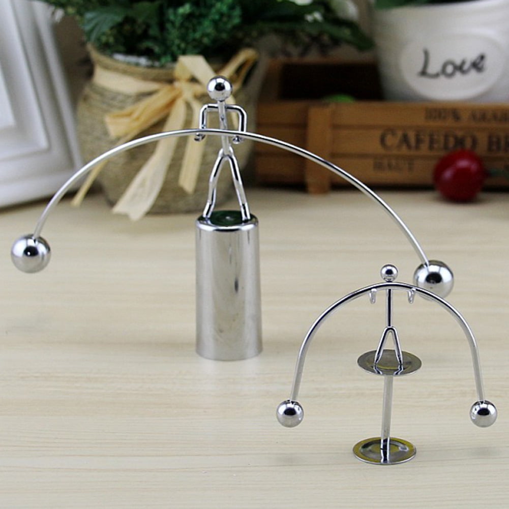 XWQ Mini Balance Pendulum Metal Weightlifting Iron Man Cradle Tumbler ...