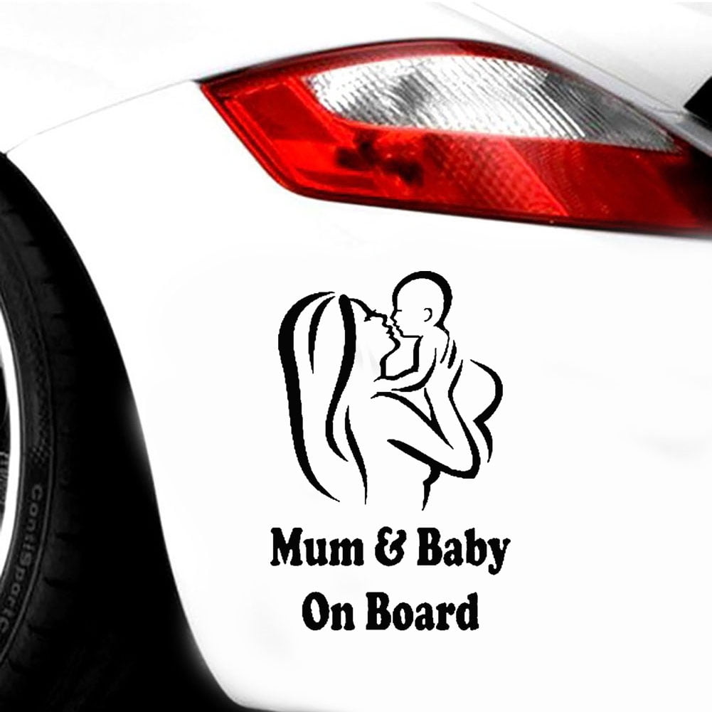 XWQ Mum Baby on Board Car Vehicle Body Window Reflective Decals Sticker ...