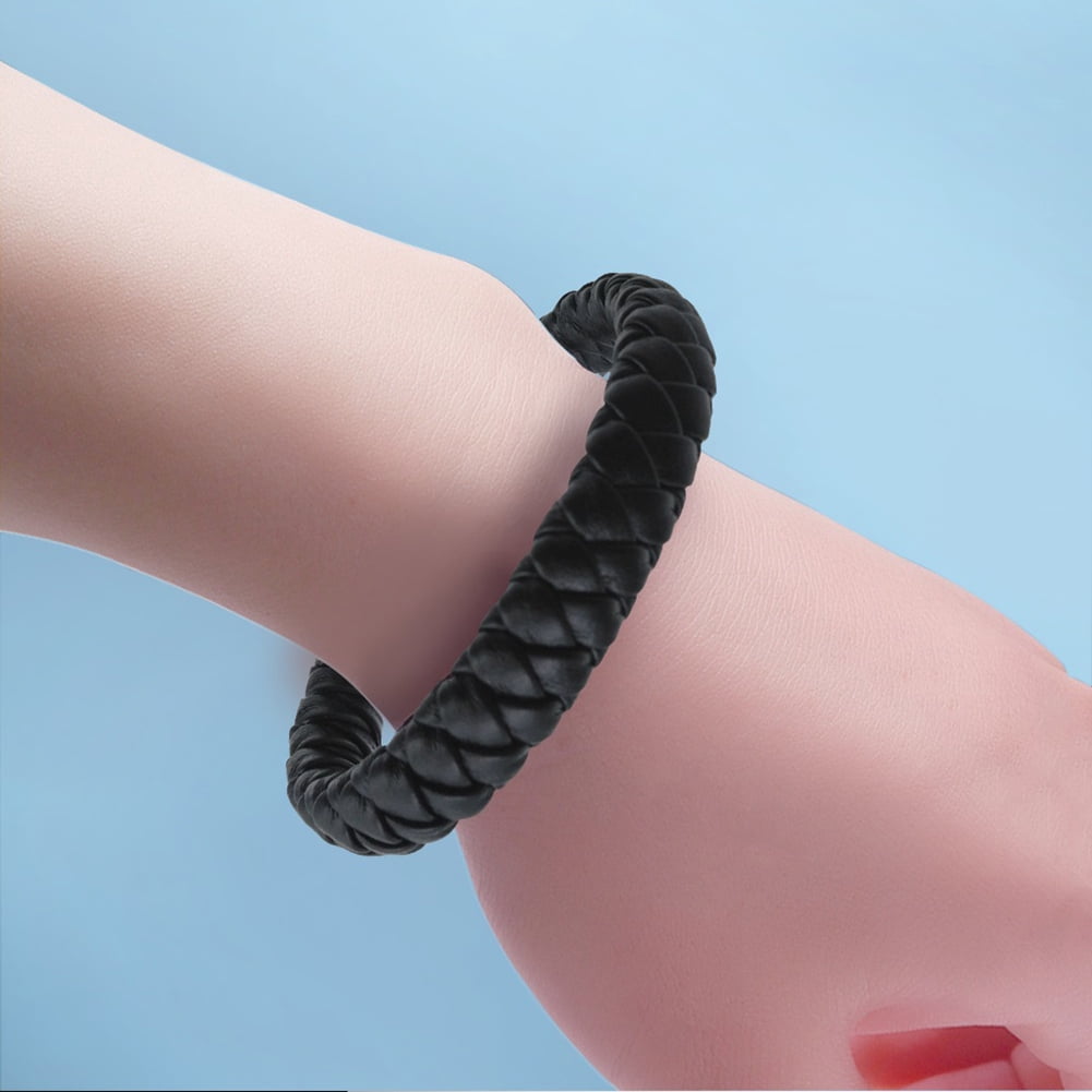 XWQ Portable Faux Leather Woven Mini Type-C Micro USB Charging Bracelet ...