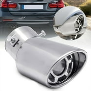 2.5'' 63mm Carbon Fiber Exhaust Tip with Blue LED Light Stainless Steel ...