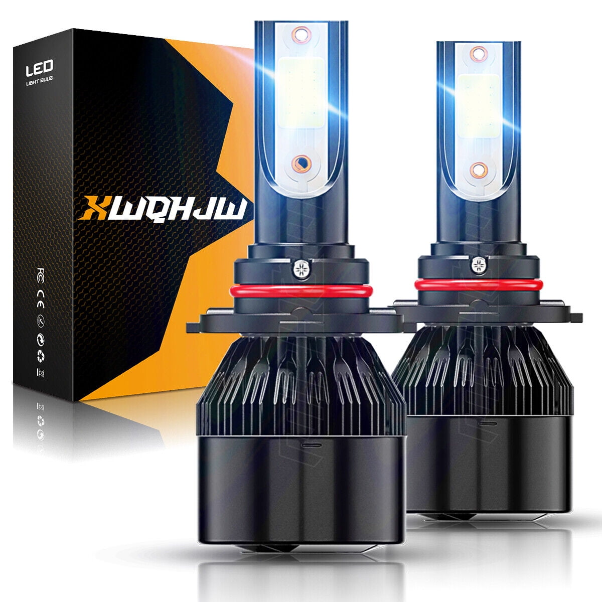 XWQHJW 9005 LED Headlight Super Bright Bulbs Kit HIGH/LOW Beam 6000K ...