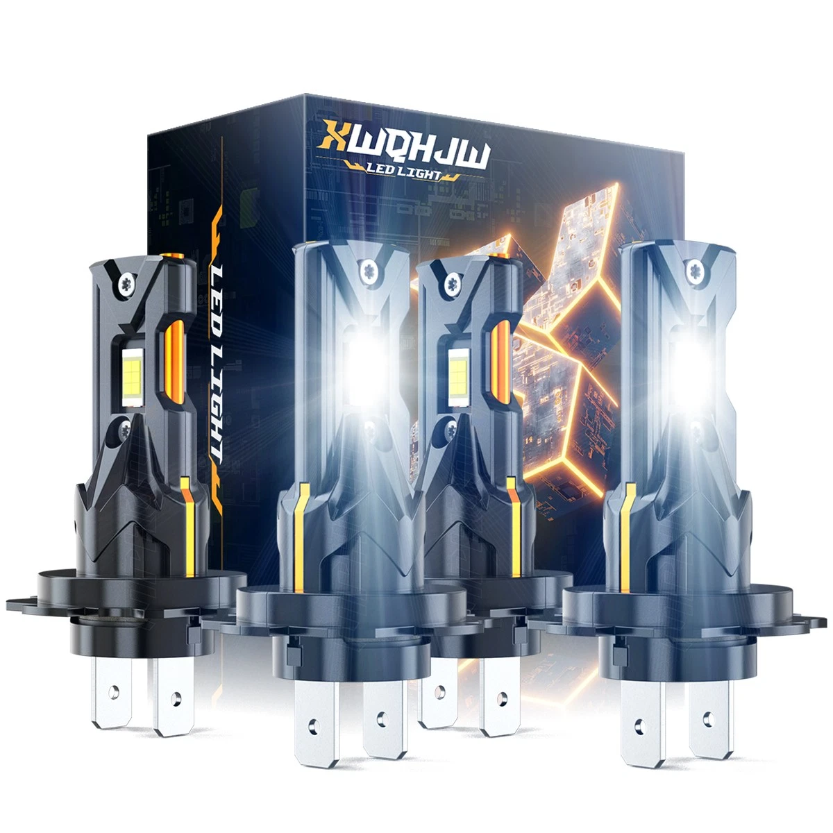 XWQHJW H7 H7 LED Headlight KIT Combo Bulbs 6500K High Low Beam Super ...