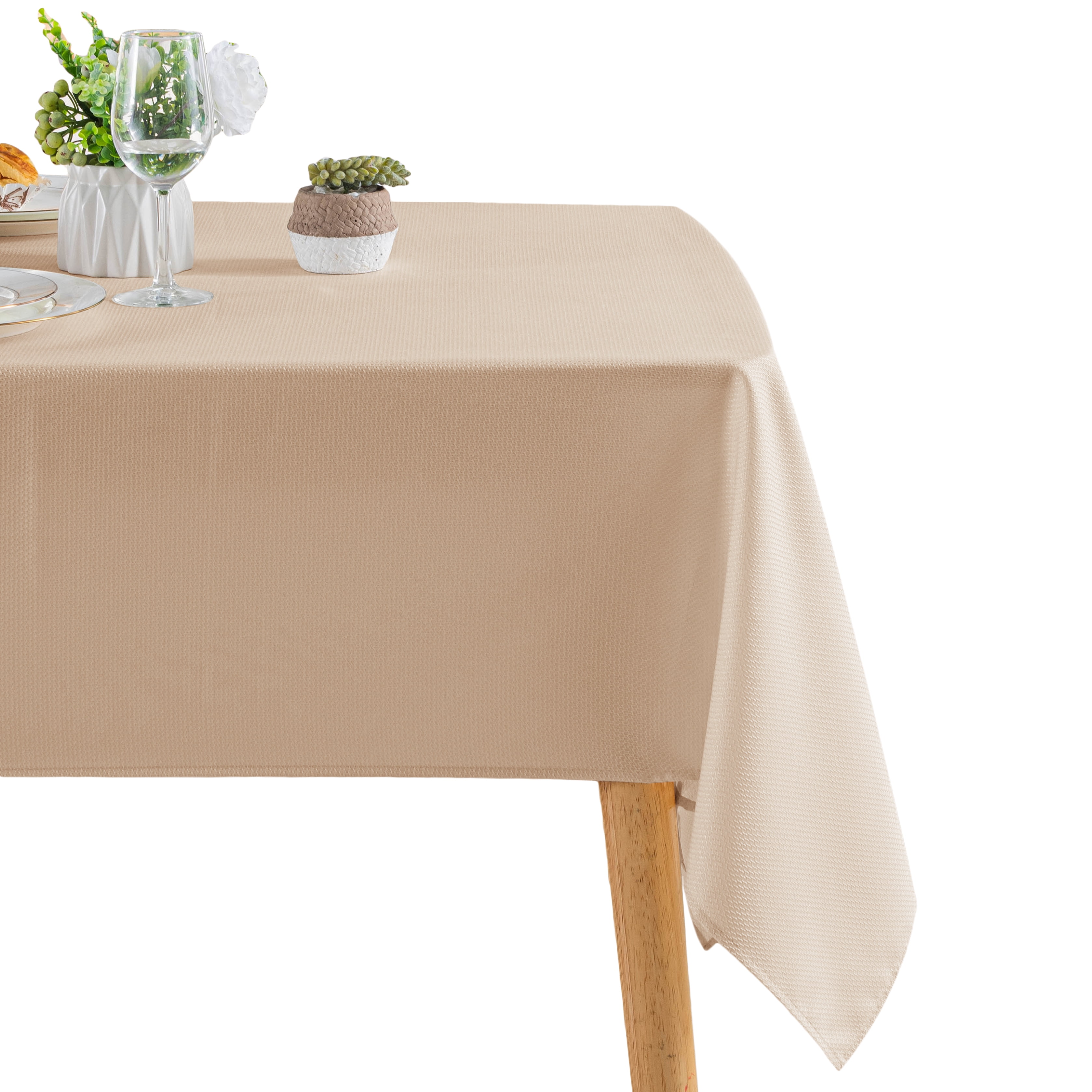 XWZO 54X54 Inch Textured Square Tablecloth for Kitchen,Dining ...