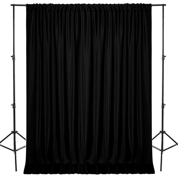 XWZO Black Sliding Glass Door Curtains Pack of 2 for Parties, Soft ...