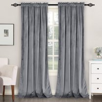 Hiasan Luxury Velvet Curtain with Tiebacks-Blackout Curtains for ...
