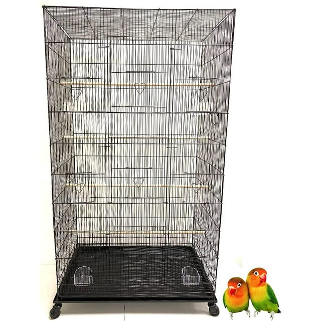 XX-Large 55" Bird Aviary with Removable Stand, 3/8" Bar Spacing, for ...