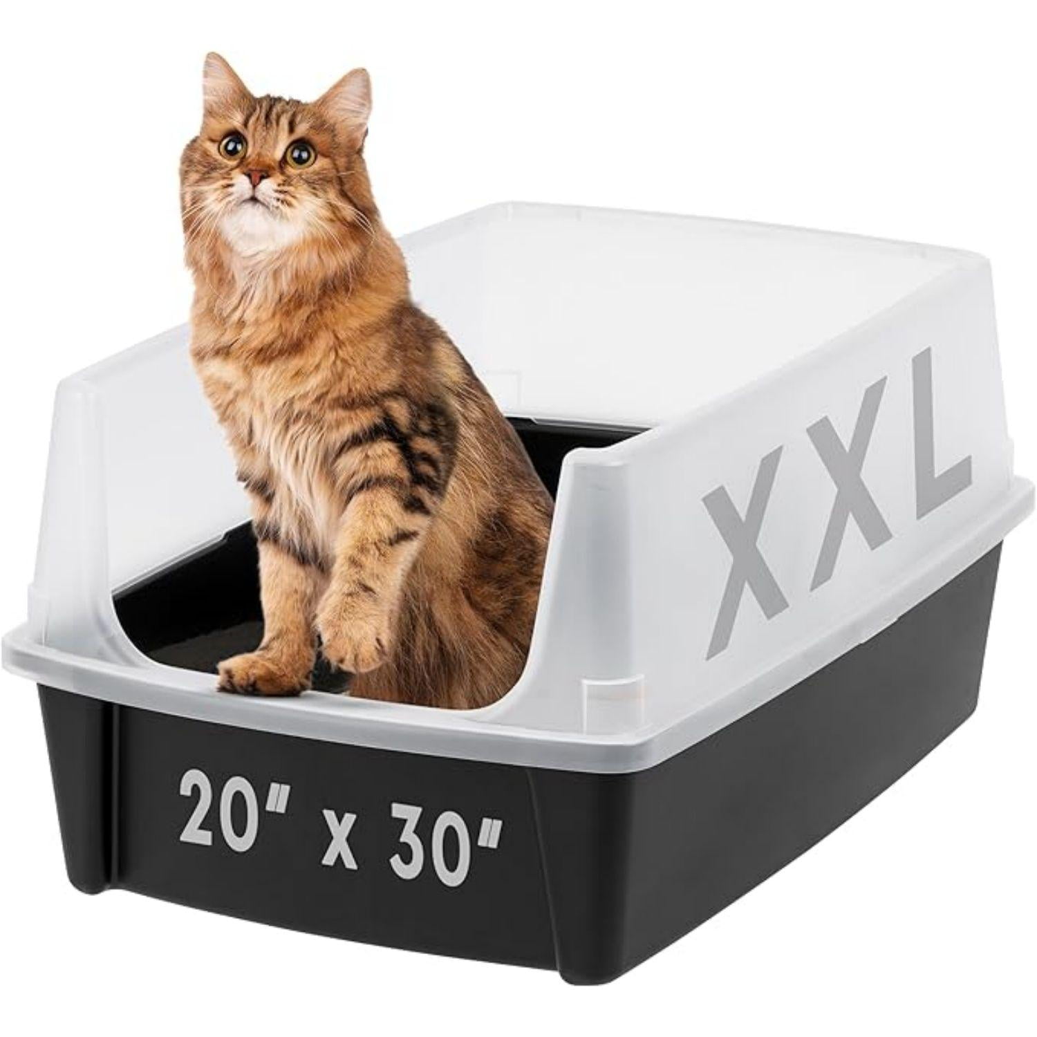 XX-Large Cat Litter Box, Open Top Extra Large Litter Box for Big Cats ...