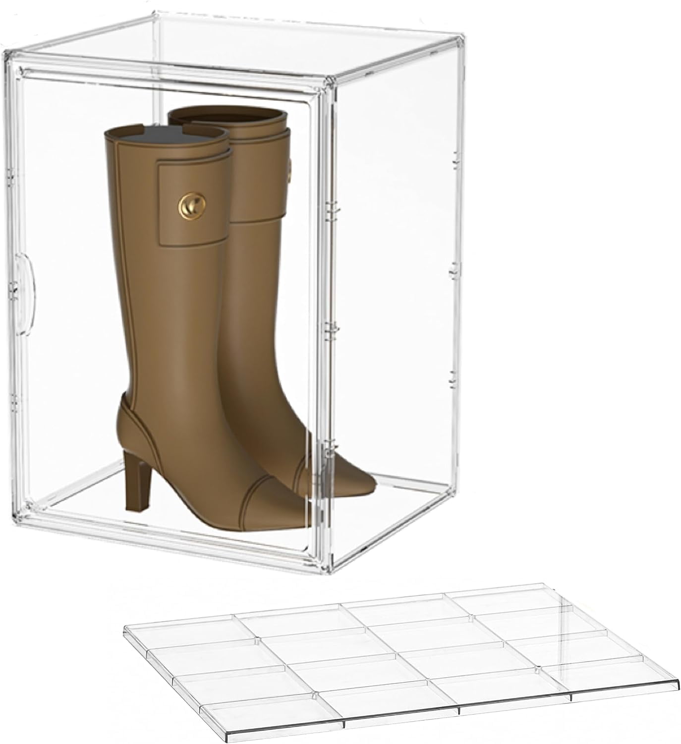 XX-Large Clear Stackable Plastic Storage Bins, 1 Pack Boot Shoe Box ...