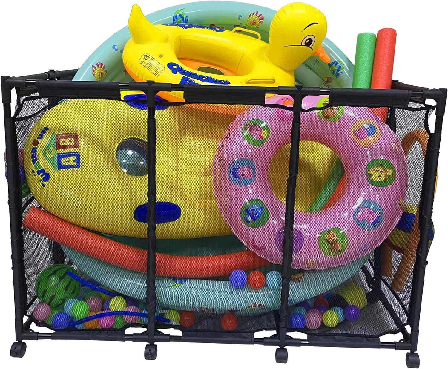 XX-Large Pool Toy Storage Bin Pool Float Storage Organizer Pool ...