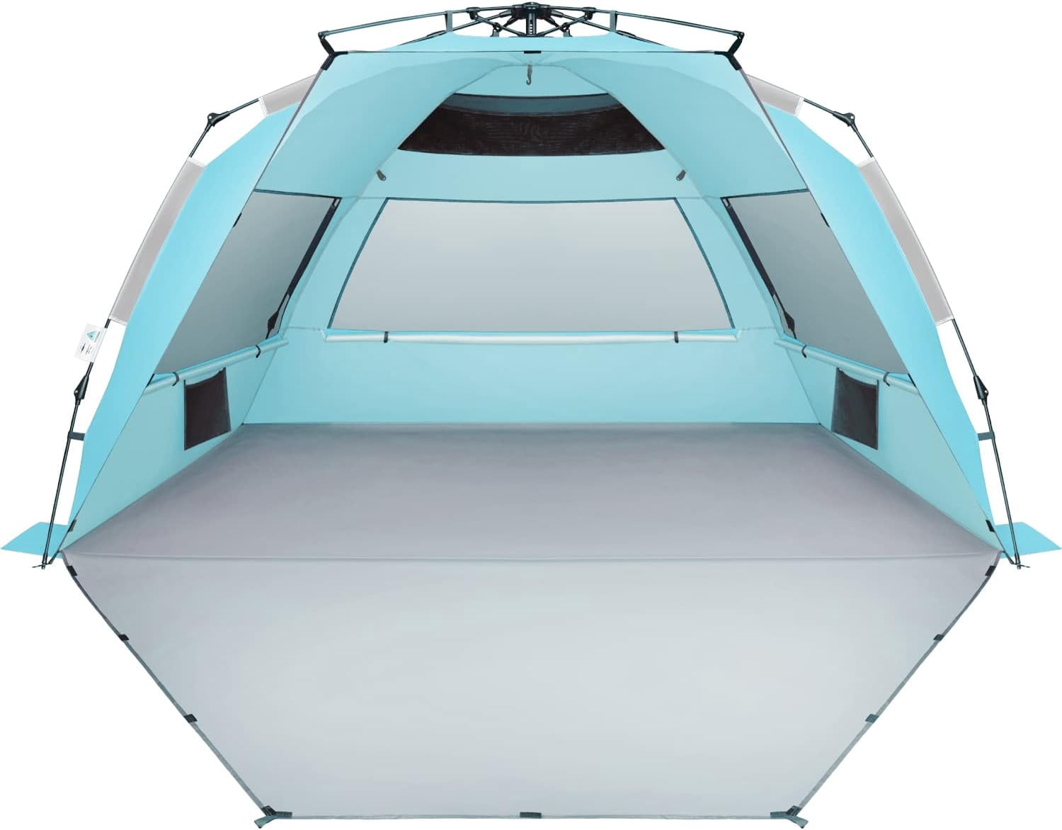 XX-Large Pop Up Beach Tent Sun Shelter for 5-6 Person Portable Sun ...