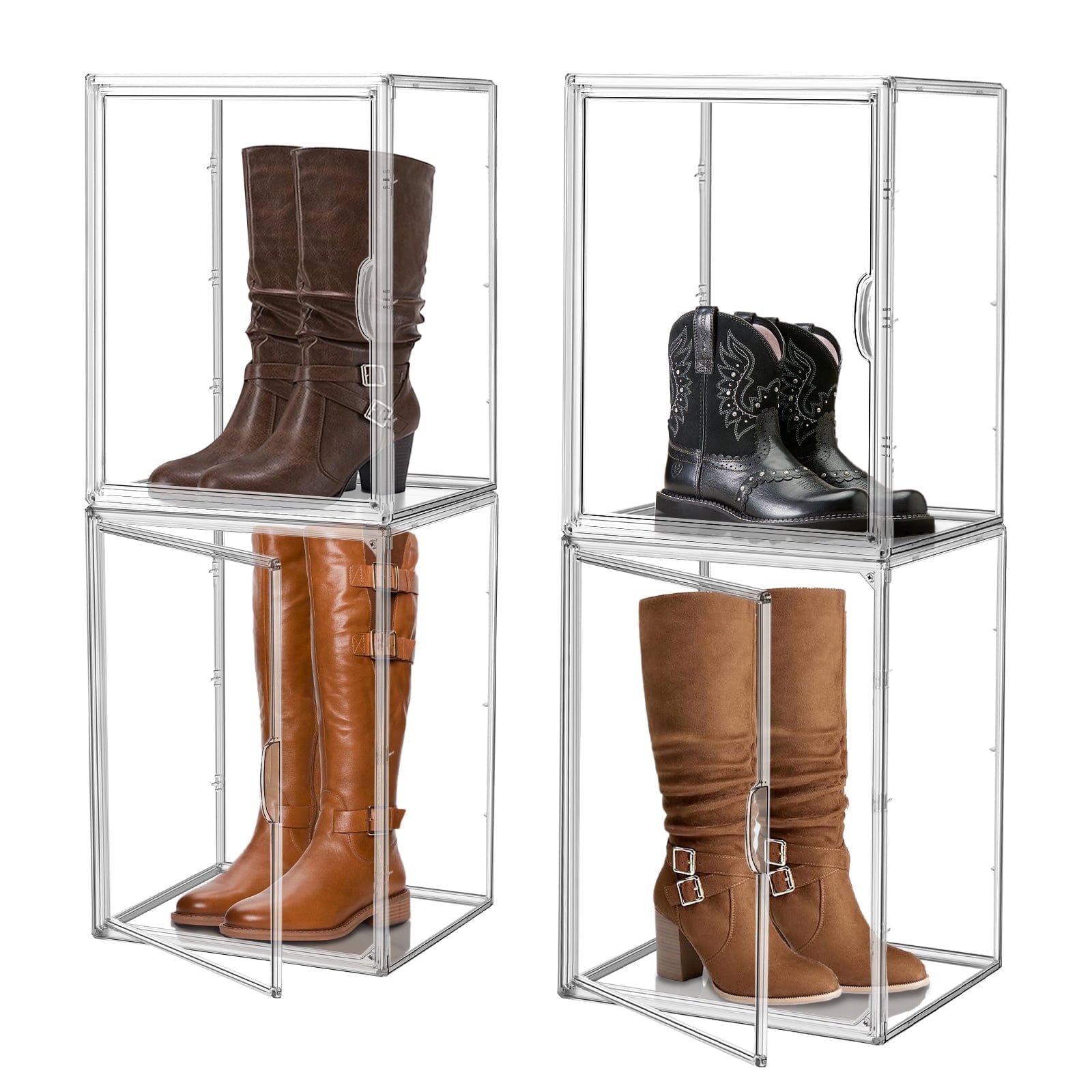 DAYOOH XX-Large Transparent Long Boot Storage Organizer Stackable ...