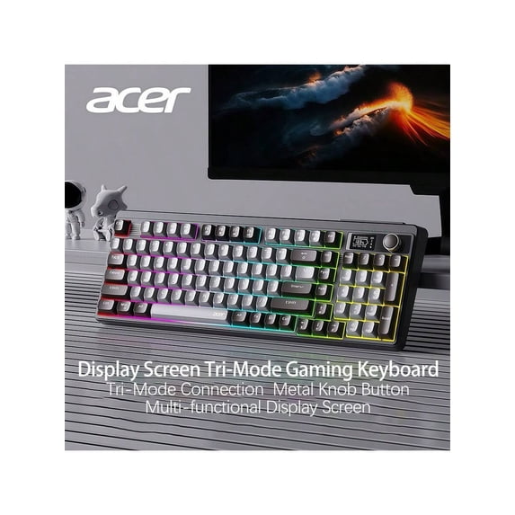 XX OKW 222 Tri-Mode Keyboard With Smart Battery Display, Wired ...