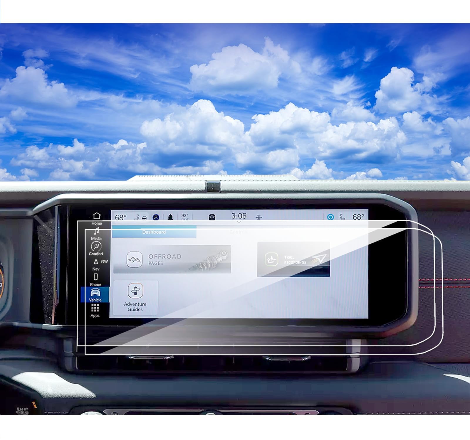 XXCIWP 2pack 2024 2025 Jeep Wrangler 4xe Screen Protector for JL ...