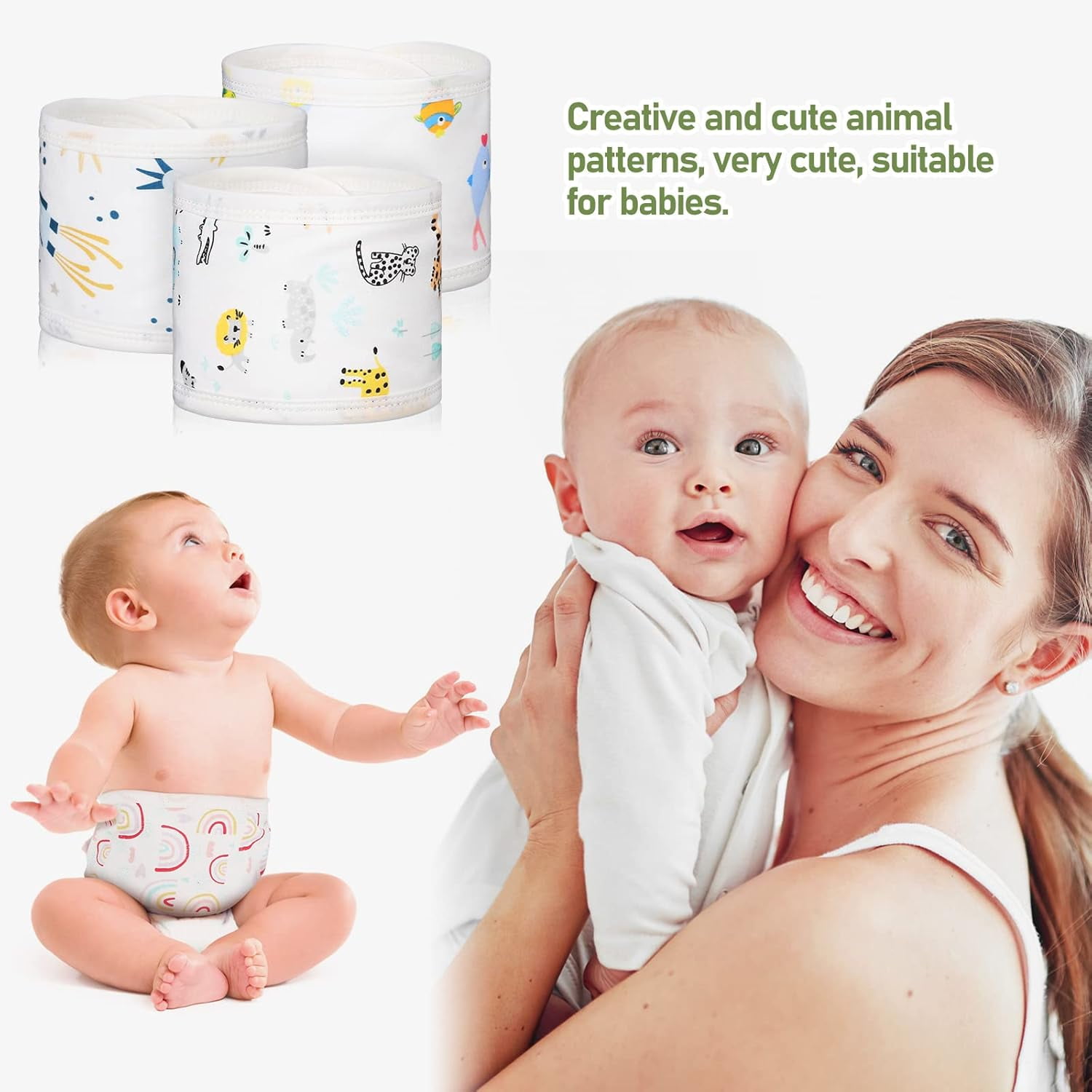 XXF-8 Pcs Cartoon Cotton Baby Infant Umbilical Cord Belly Bands Baby ...