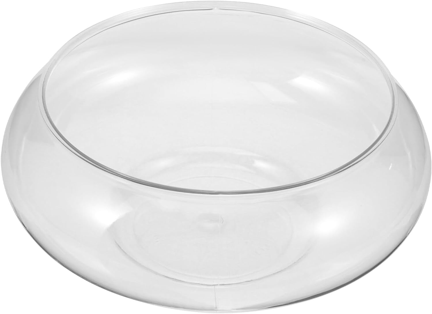 XXF-Clear Fish Tank Glass Vase Bowl Wide Mouth Flower Vase Round ...