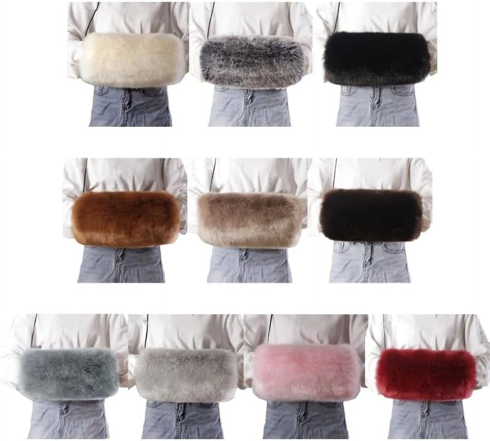 XXF-Faux Furs Hand Muff For Adult Winter Warm Plush Hand Muffs ...
