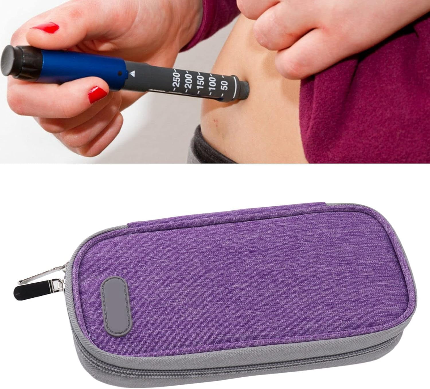 XXF-Portable Insulin Cooler Cooling Case with Ice Packs for Office and ...