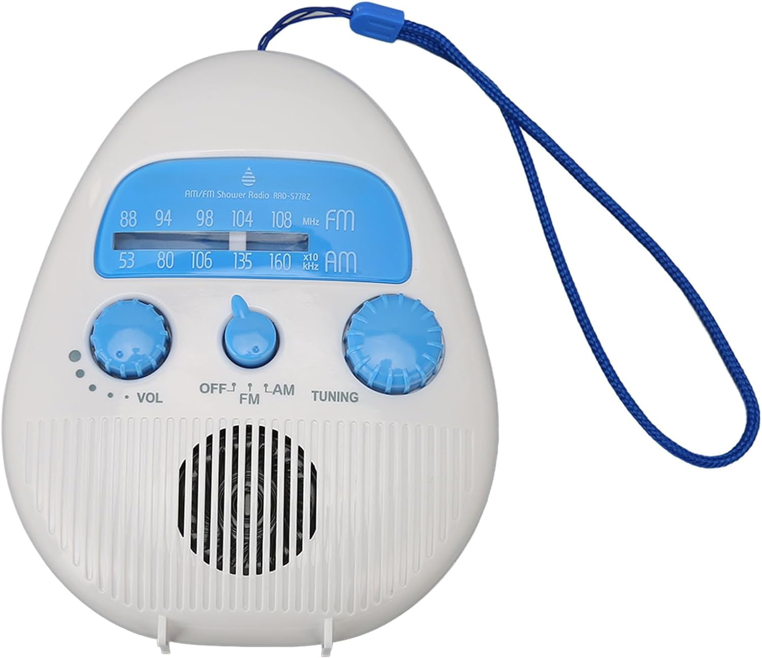 XXF-Portable Shower Radio, Waterproof Battery Operated Bathroom FM AM ...