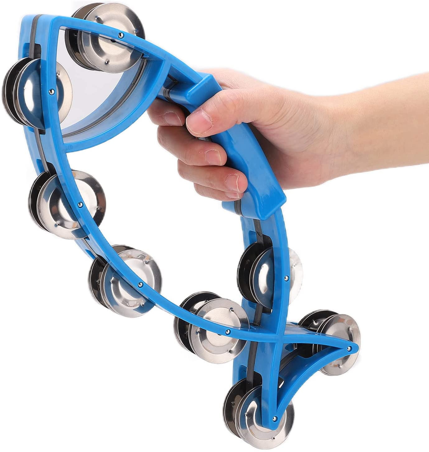 XXF-Tambourines Double Row Tambourines Fish Shaped Tambourine Hand Bell ...