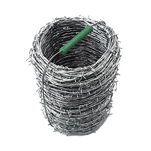 XXIOJUN 4 Point Barbed Wire Fence, Stainless Steel Barbed Wire Perfect ...