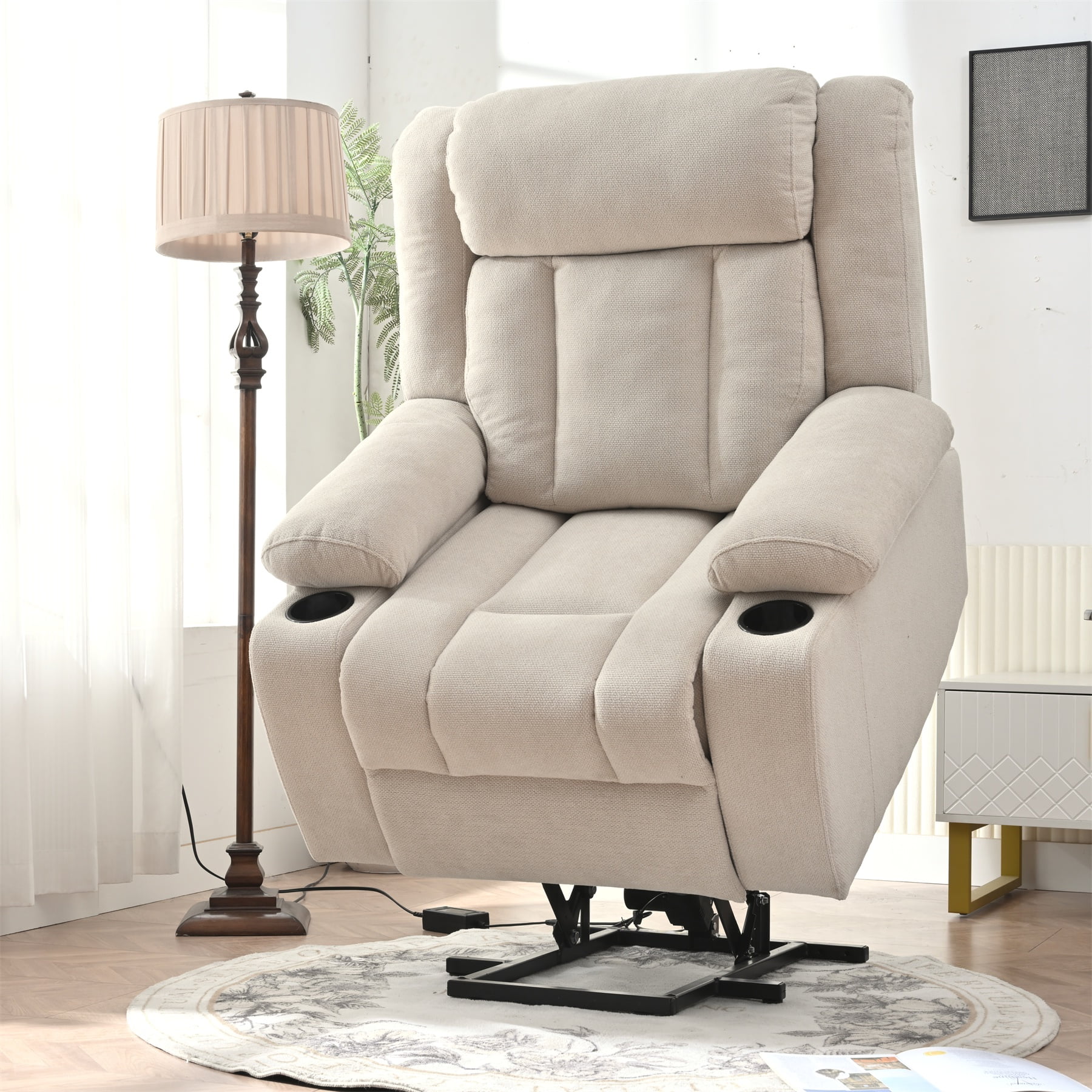 XXJJ Power Lift Recliner Chair for Elderly, Recliners with Side Pocket ...