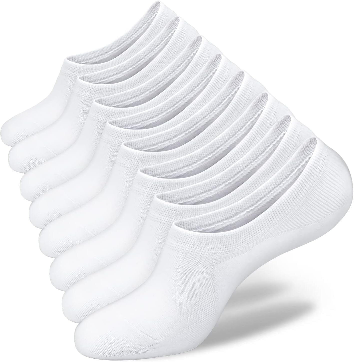 XXKQ Womens No Show Socks 4-8 Pairs Low Cut Non-Slip Socks Invisible ...