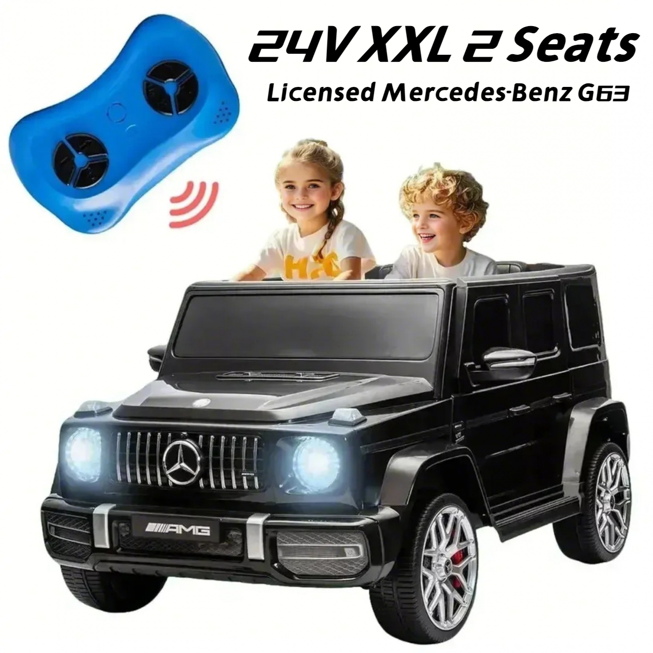 XXL 2-seater kids ride on car W/Remote Control, licensed Mercedes-Benz ...
