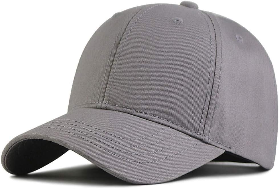 XXL 62-65cm Oversize Plain Baseball-Cap Structured Twill Hat for Big/Large Head - Walmart.com