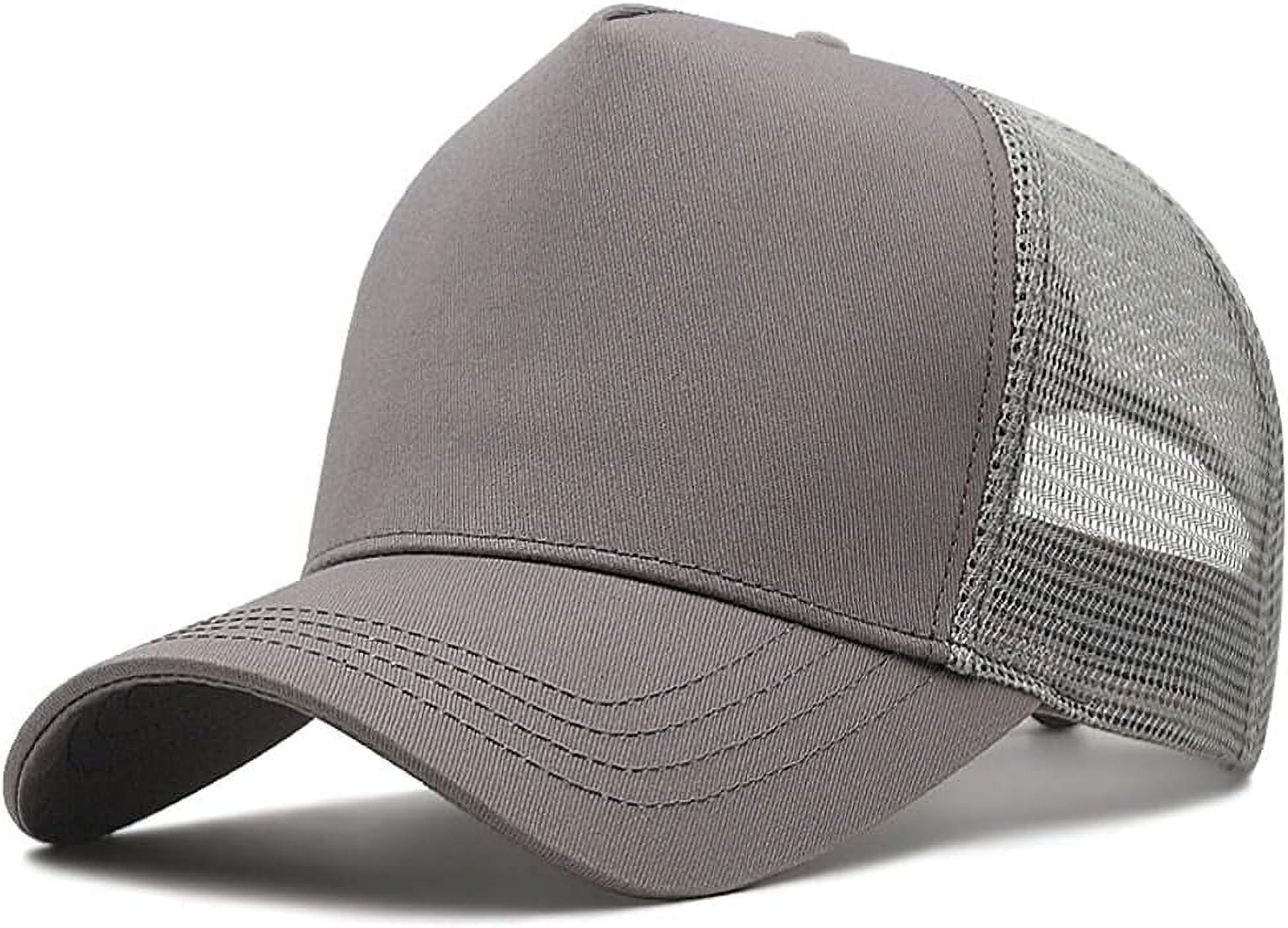 XXL 62-65cm Trucker Mesh Hat 5-Panel Baseball Cap Plain Oversize Hat ...