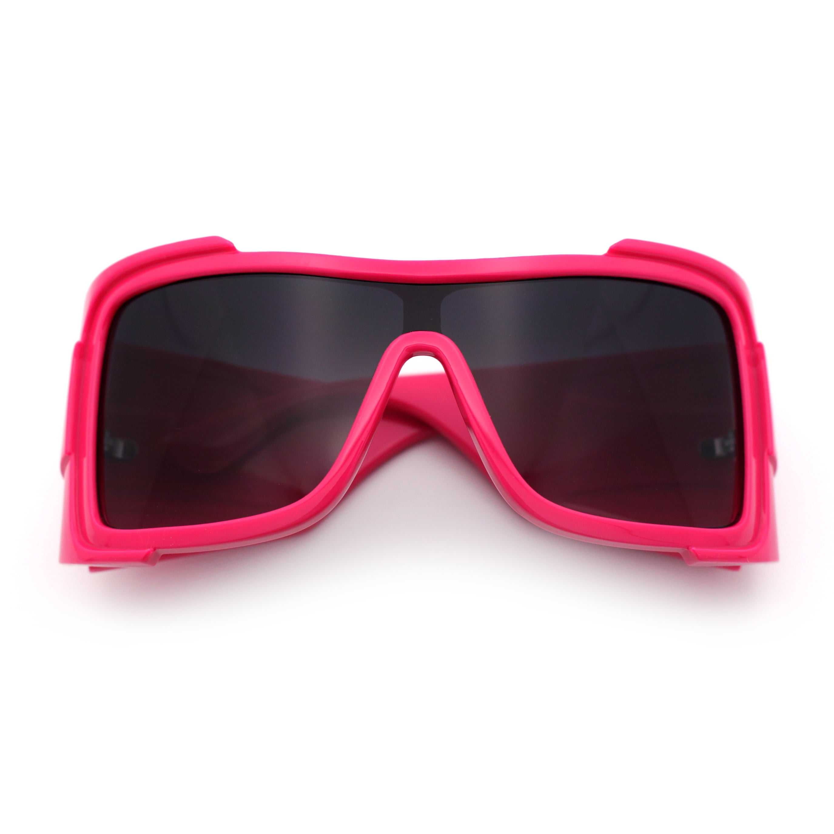 XXL Curved Wrap Around Rectangular Thick Arm Sport Plastic Sunglasses ...