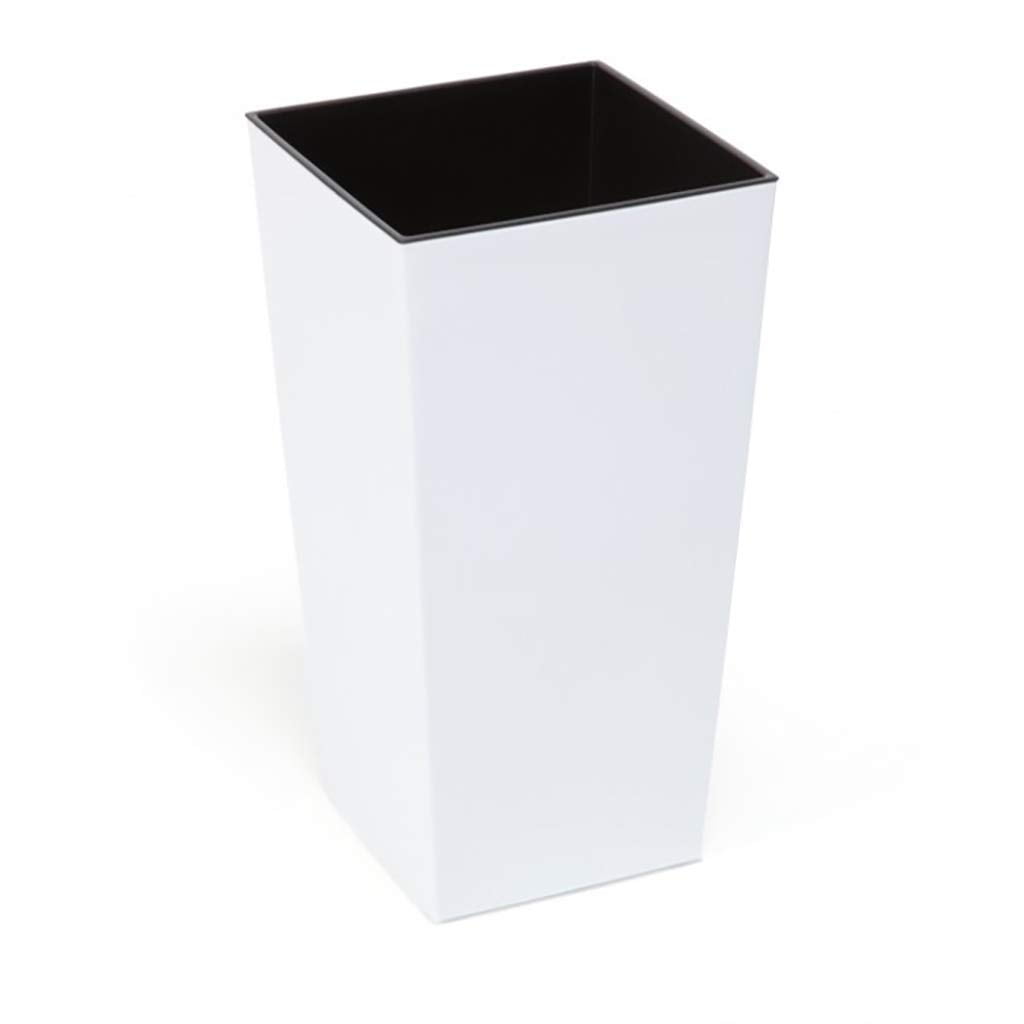 XXL Design plant pot made of plastic in high-gloss white with removable ...