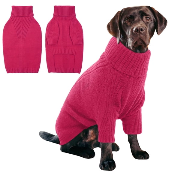 XXL Dog Sweater,Thermal Knit Big Dog Sweater Christmas,Pet Turtleneck ...