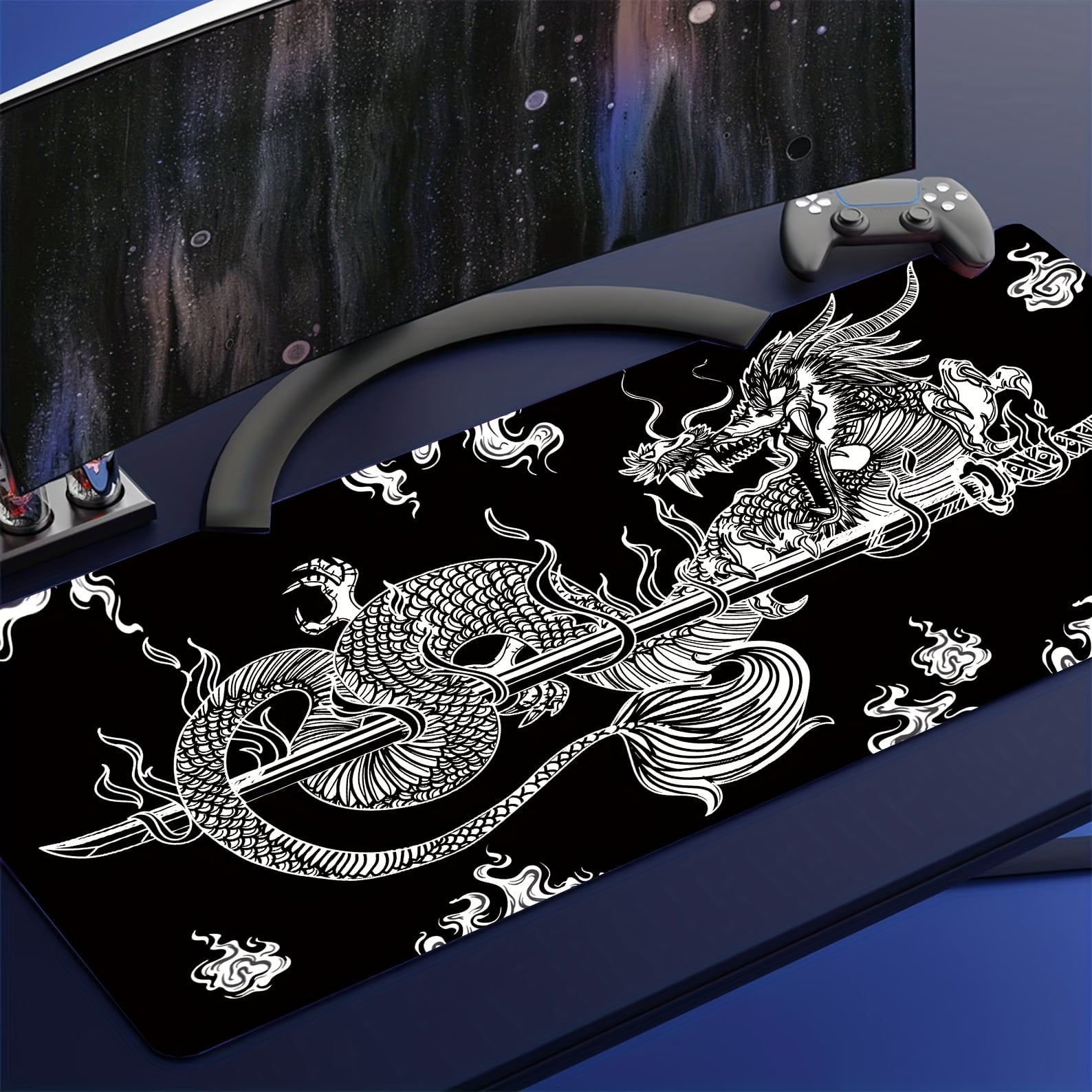 XXL Dragon Mouse Pad - HD Printing, Non-slip Desk Mat for PC Games ...