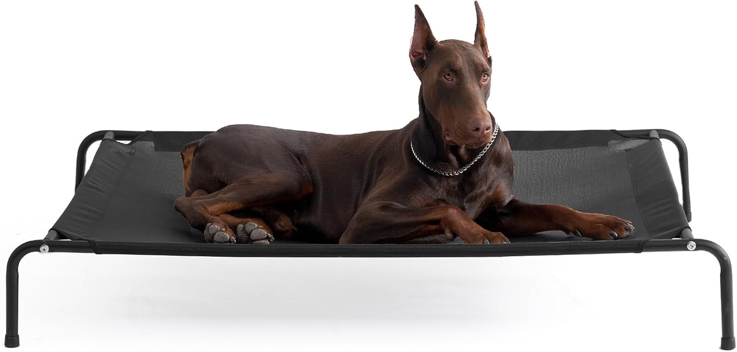 XXL Elevated Dog Cot Bed, Raised Outdoor Dog Hammock for Giant Jumbo ...