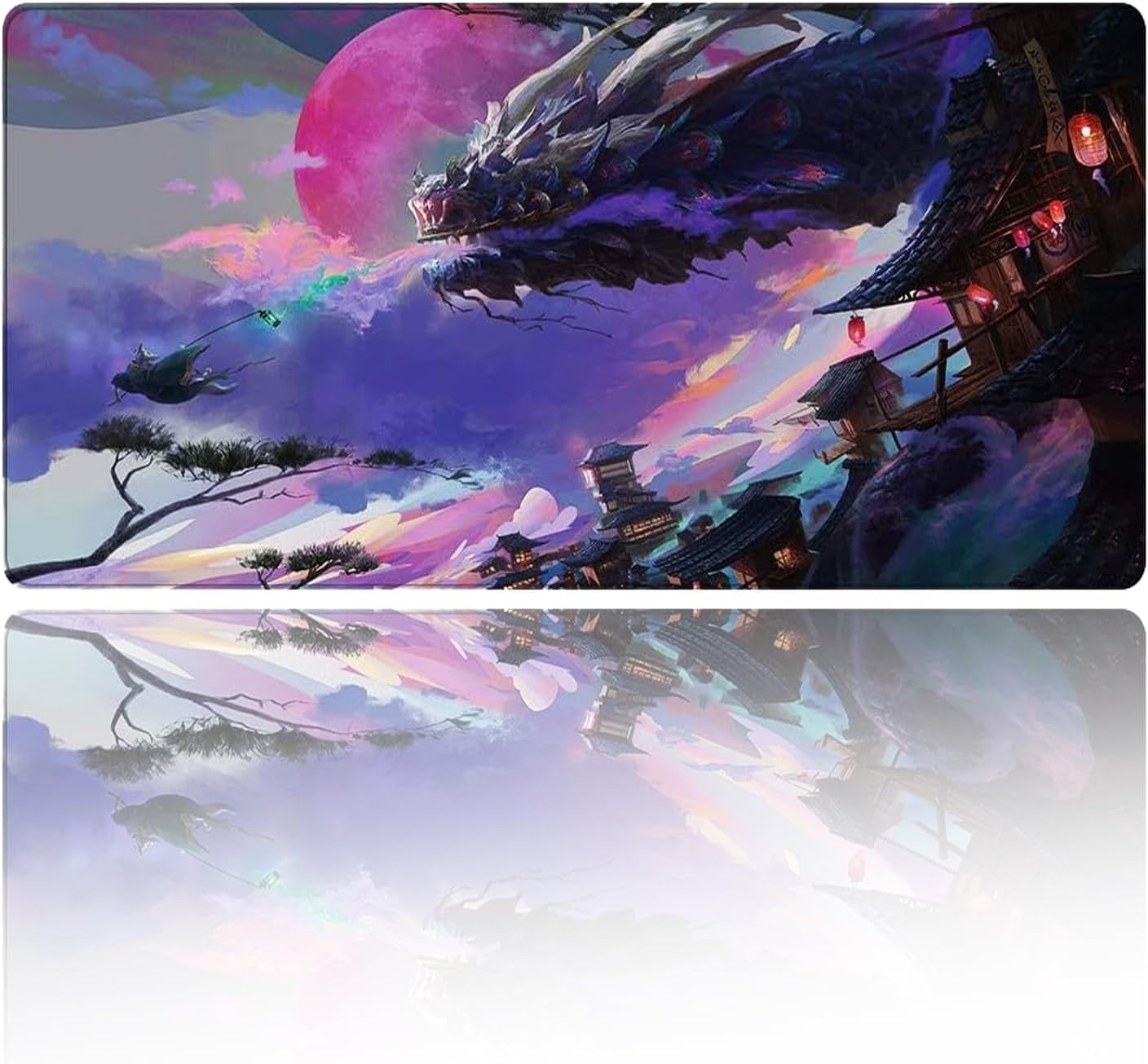 XXL Extended Anime Waterproof Mouse Pad Large Purple Mousepad Cartoon ...