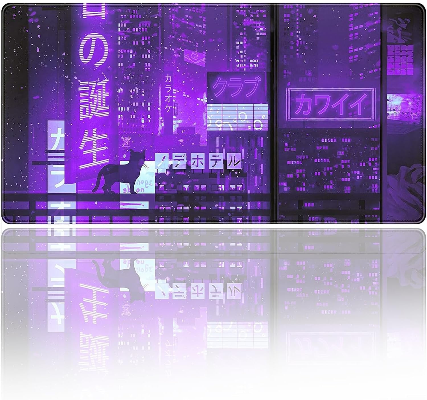 XXL Extended Gaming Mouse Pad Purple Large Japanese Mousepad Cartoon ...