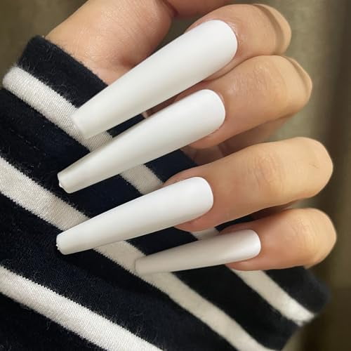 Xxl Extra Long Press On Nails Coffin Matte Fake Nails Full Cover